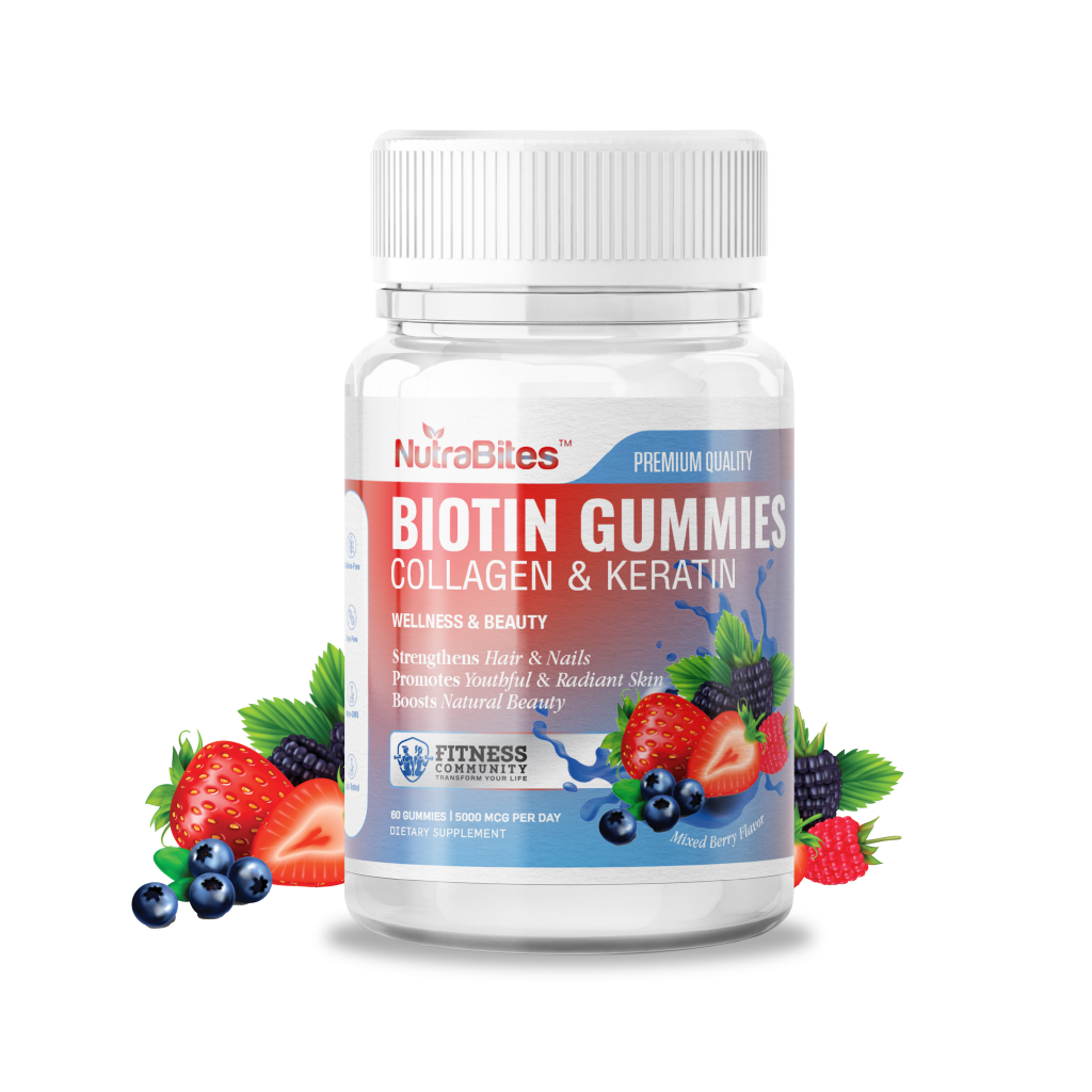 Biotin Gummies with Collagen & Keratin – Hair, Skin & Nail Support ...