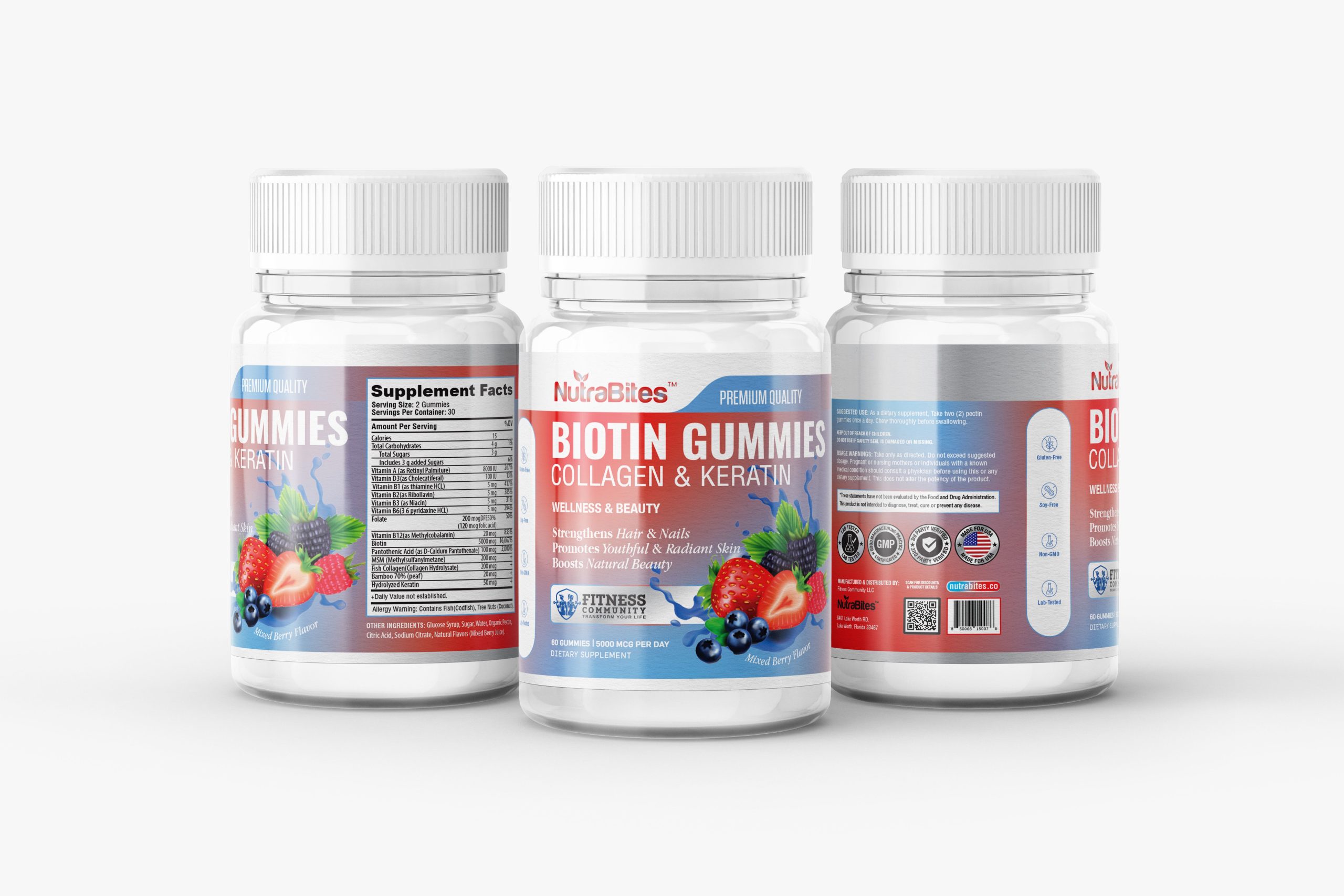 Biotin Gummies with Collagen & Keratin – Hair, Skin & Nail Support ...